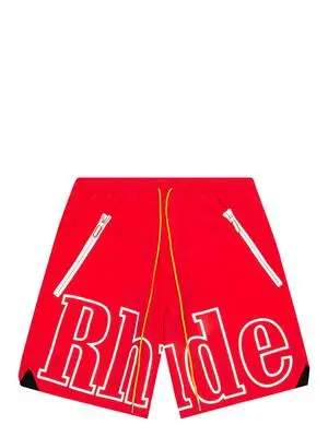 Rhude Logo Shorts - Red
