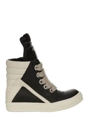 Rick Owens Jumbolace Geobasket Sneakers - Black