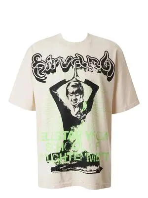 HELLSTAR Yoga Remix" Graphic T-shirt - White