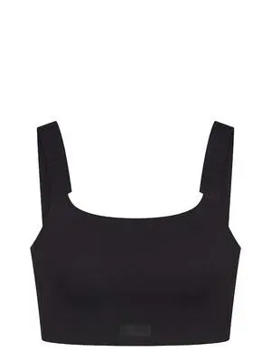 NIKESKIMS Matte Wide Strap Bra 'obsidian - Black