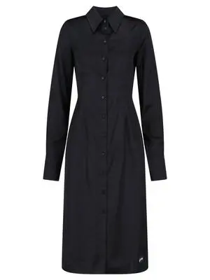 MARINE SERRE Viscose Shirt Dress - Black