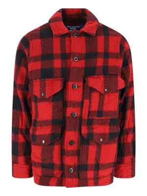 JUNYA WATANABE JUNYA WATANABE Plaid Wool Shirt Jacket With Flap Pockets