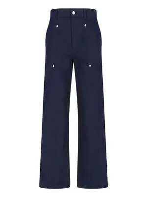Paloma Wool Cotton Wide-leg Trousers - Blue