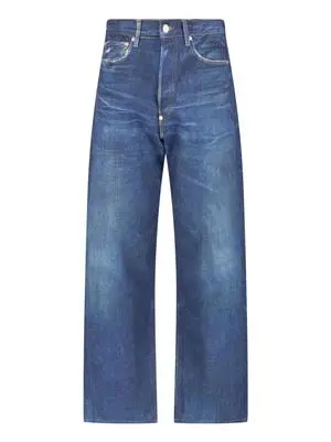 Junya Watanabe Linen-cotton Blend Jeans - Blue