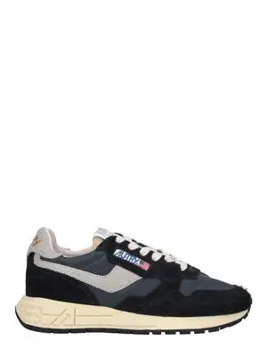 AUTRY AUTRY Leather & Nylon Lace Up Sneakers Black