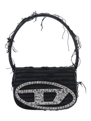DIESEL® Logo Embellished Crossbody Bag - Black
