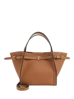 TOD`S Tod's Tim Textured-leather Tote - Brown