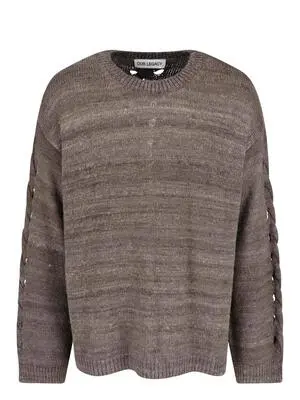 Our Legacy Handspun Silk Sweater With Textured Sleeves - Multicolor