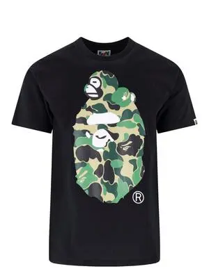 A BATHING APE Premium 100% Cotton Graphic T-shirt For - Black