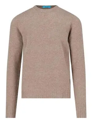 DRUMOHR 100% Lambswool Crew Neck Sweater - Beige