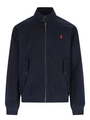 Polo Ralph Lauren 100% Cotton Zip-up Jacket With Stand Collar - Blue
