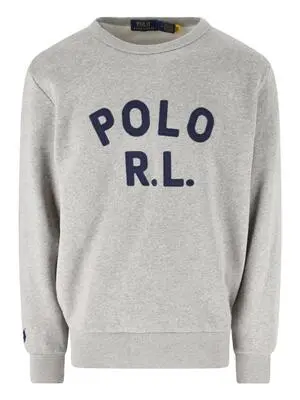 Polo Ralph Lauren Ribbed Cotton-blend Crewneck Pullover - Grey