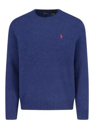 Polo Ralph Lauren Wool-alpaca Knit Crewneck Sweater - Blue