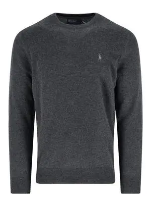 Polo Ralph Lauren 100% Wool Crew Neck Sweater - Grey