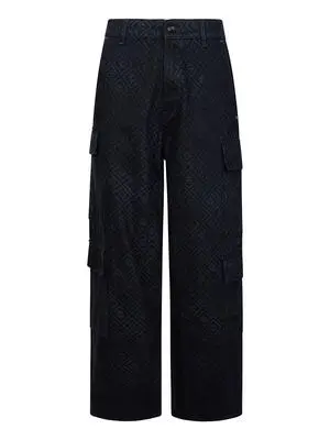 Casablanca Printed Cargo Jeans - Nero