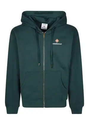 Casablanca Organic Cotton Zip-up Hoodie - Verde