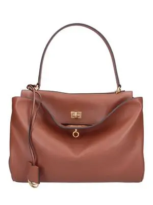 Balenciaga BALENCIAGA Calf Leather Shoulder Bag Brown