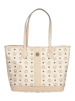 Mcm Logo Mini Shoulder Bag - Beige