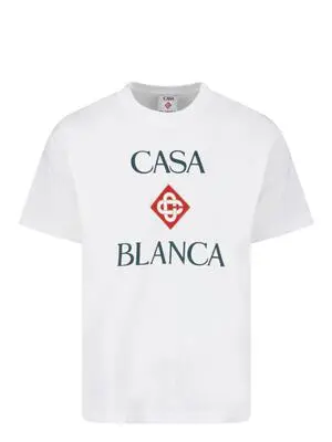 Casablanca Stacked Logo Logo-print T-shirt - White