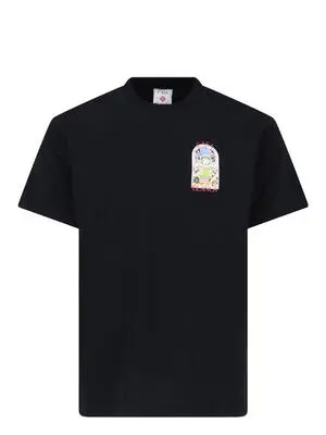 Casablanca Tennis Landscape Organic Cotton T-shirt - Black