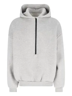 Fear Of God Relaxed Cotton-blend Quarter-zip Sweater - Grey