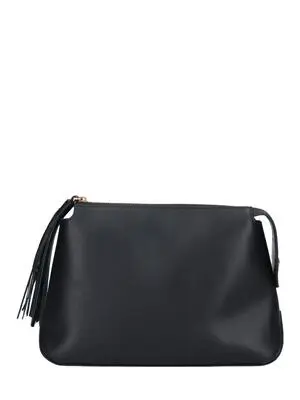 Pinko Leather Crossbody Bag With Tassel Detail - Black