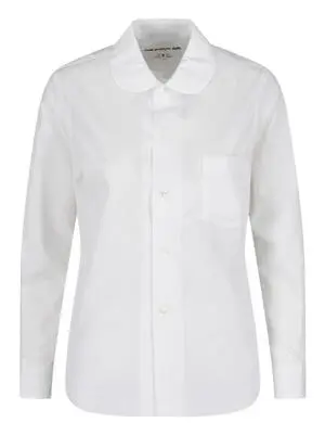 Comme Des Garçons Rounded Collar Button-up Shirt - White