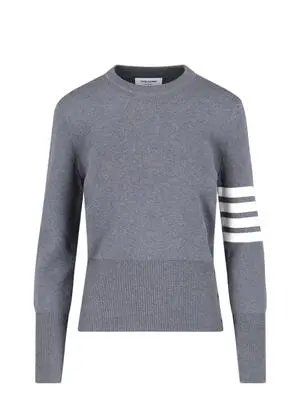 Thom Browne 4-bar" Crewneck Sweater - Grey