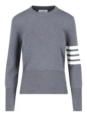 Thom Browne 4-bar" Crewneck Sweater - Grey