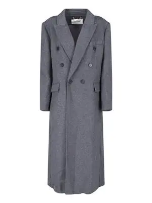 Victoria Beckham Double Breasted Wool-cashmere Tailored Jacket - Grey