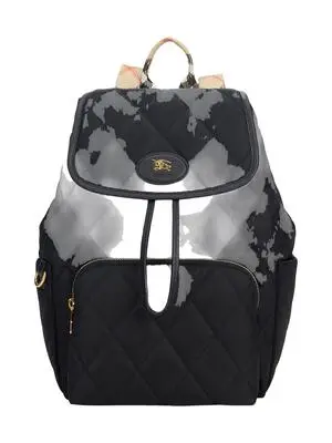 Burberry Quilted Fabric Backpack - Black