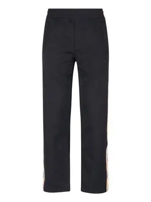 Burberry Tailored Cotton-poly Trousers - Black