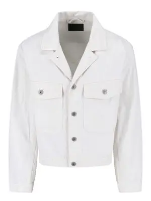 LEMAIRE LEMNAIRE Cropped Utility Jacket With Pointed Collar