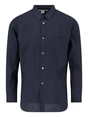 Comme Des Garçons Long Sleeve Button-up Shirt - Blue