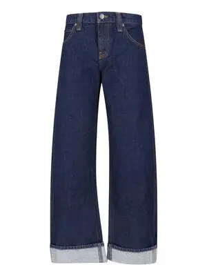 Khaite KHAITE High-Rise Wide-Leg Jeans Blue