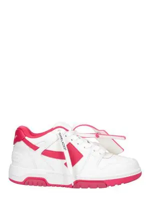 Off-White Low-top Leather Lace-up Sneakers - White