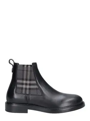 Burberry Leather Chelsea Boots - Black