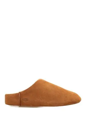 UGG Suede Shearling Lined Clog - Brown