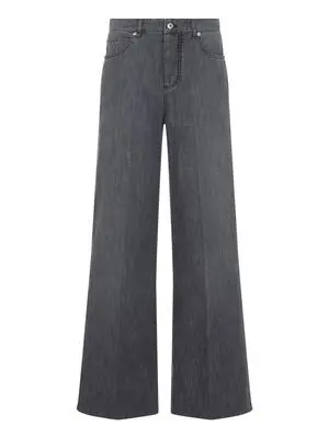Bottega Veneta BOTTEGA VENETA Wide Leg Cotton Jeans Black