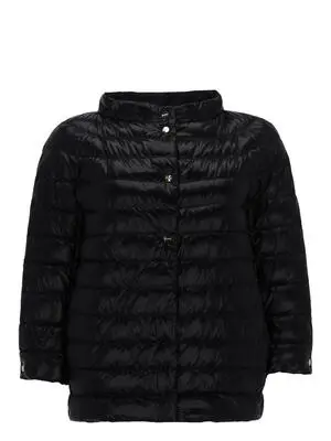 Herno Quilted Zip-up Puffer Jacket - Black