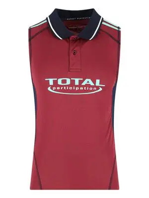 Martine Rose Contemporary Graphic Polo Shirt - Red