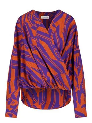 Dries Van Noten Printed Cotton Shirt - Orange