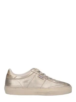 GOLDEN GOOSE Lightweight Goat Leather Sneakers - Silver