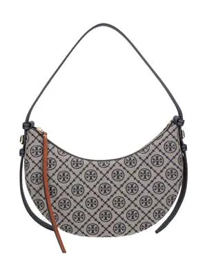 Tory Burch Cotton-poly Canvas Crossbody Bag With Leather Trim - Blue