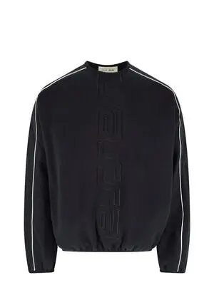 Fear Of God Fleece-back Sweatshirt With Contrast Piping - Black