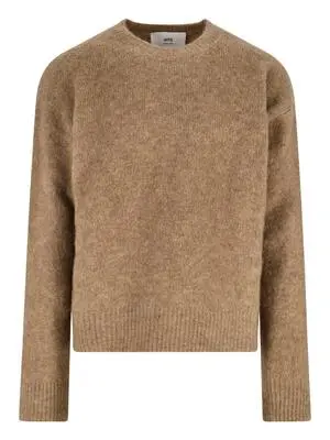 AMI Paris Crewneck Sweater - Brown