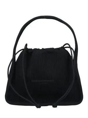Alexander Wang Modern Nylon Drawstring Handbag - Black