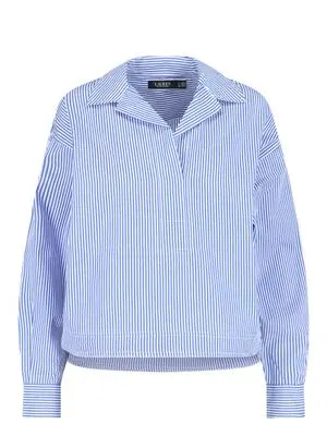 Ralph Lauren Striped Cotton Button-front Shirt - Blue