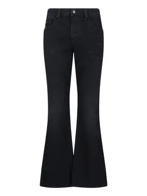 DIESEL® 100% Cotton Flare Jeans - Black