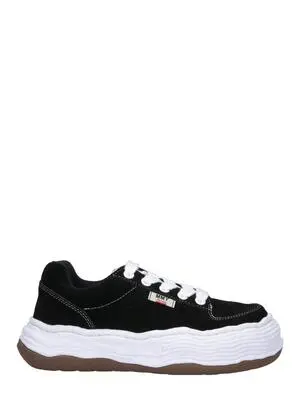Mihara Yasuhiro Cow Leather Lace-up Sneakers - Black